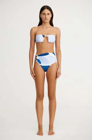 Significant Other Zhara Printed Strapless Top - Shapes