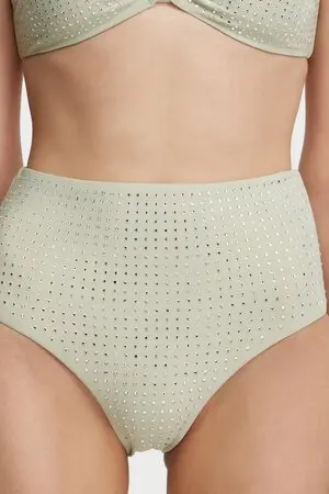 Significant Other High-waisted Briefs With Rhinestone Embellishments