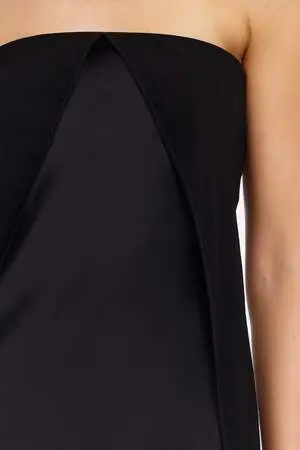 Significant Other Strapless Satin And Georgette Gown - Black