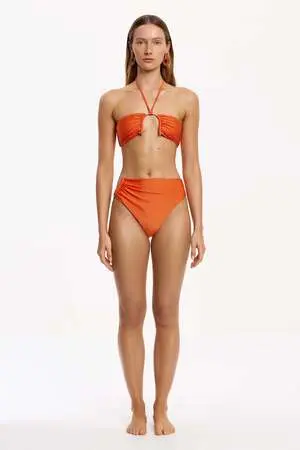 Significant Other Elmear Strapless Bikini Top - Tangerine