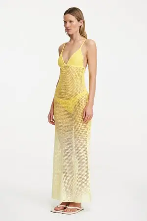 Significant Other Mesh-like Knitted Sheer Maxi Dress