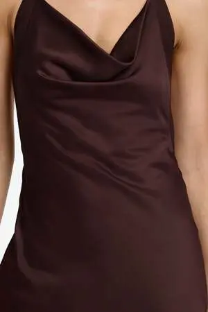 Significant Other Devlyn Halter Maxi Dress - Chocolate