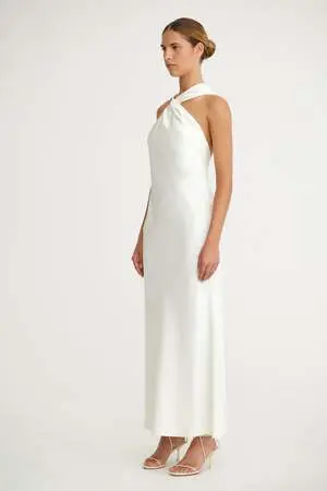 Significant Other Lucile Draped Maxi Dress - Bone