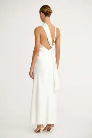 Significant Other Lucile Draped Maxi Dress - Bone