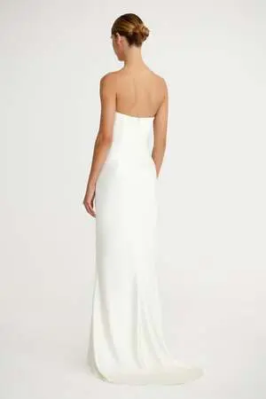Significant Other Lucile Strapless Satin Gown - Bone