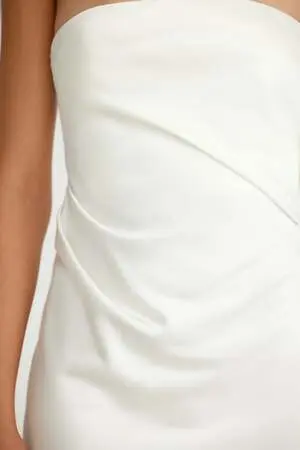 Significant Other Lucile Strapless Satin Gown - Bone