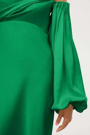 Significant Other Satin Off-the-shoulder Midi Dress