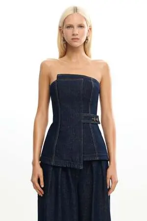 Significant Other Micah Denim Top - Indigo