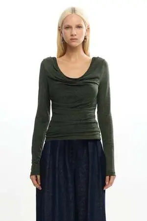 Significant Other Textured Long Sleeve Top