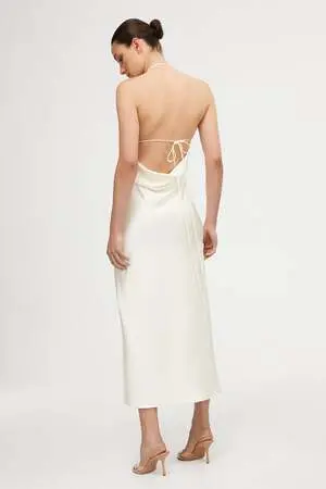 Significant Other Cowl Neck Midi Dress - Cream