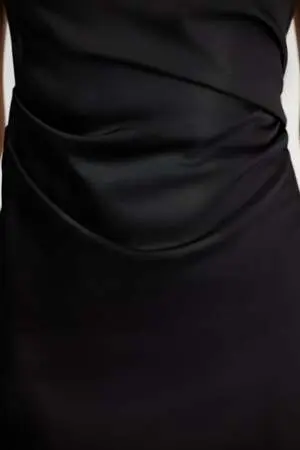 Significant Other Lucile Strapless Satin Gown - Black