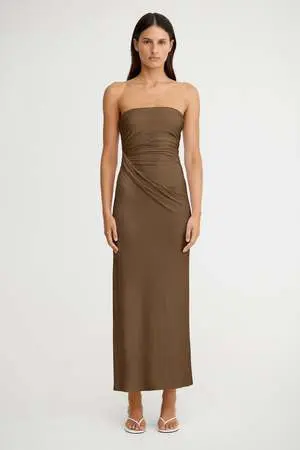 Significant Other Coralie Strapless Dress - Chocolate