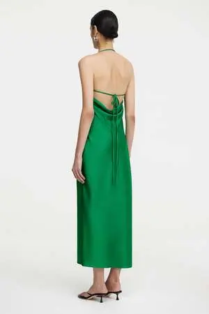 Significant Other Viscose Polyester Midi Dress - Emerald