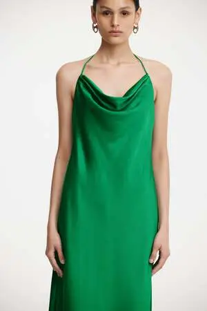 Significant Other Viscose Polyester Midi Dress - Emerald