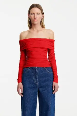 Significant Other Long Sleeve Off-shoulder Top
