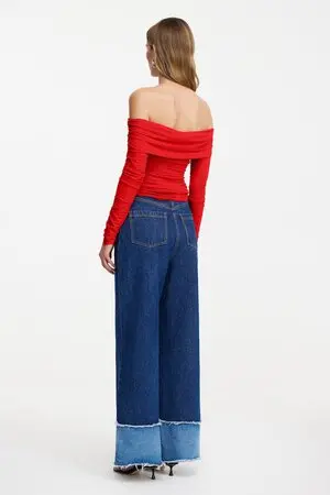 Significant Other Long Sleeve Off-shoulder Top