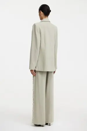 Significant Other Wide-shoulder Single-breasted Blazer With Rope Detailing