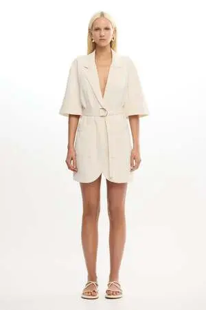 Significant Other Single-breasted Mini Dress With Pockets