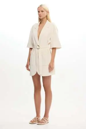 Significant Other Single-breasted Mini Dress With Pockets