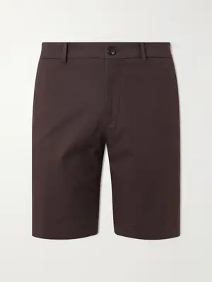 SLOWEAR Slim-fit Cotton-blend Gabardine Chino Shorts - Brown