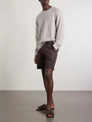 SLOWEAR Slim-fit Cotton-blend Gabardine Chino Shorts