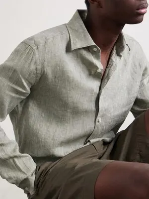 SLOWEAR Linen Shirt - Green