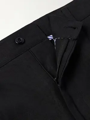 Rubinacci Straight-leg Pleated Linen Shorts - Black