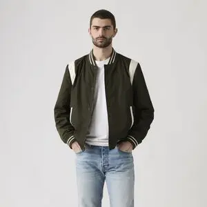 LEVI'S Varsity Bomber Jacket - Olive