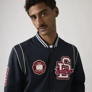 LEVI'S Varsity Patch Bomber Jacket - Navy