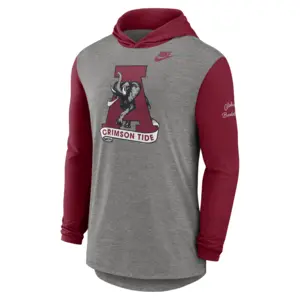 Nike Alabama Campus Legacy Dri-fit College Long-sleeve Hooded T-shirt - Grey