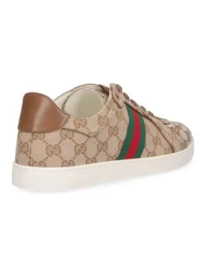 Gucci Stretch" Gg Pattern Canvas Sneakers - Beige