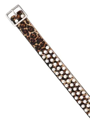 GOLDEN GOOSE Leo Leather Belt - Brown