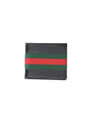 Gucci Bi-fold Wallet "web Trademark - Black