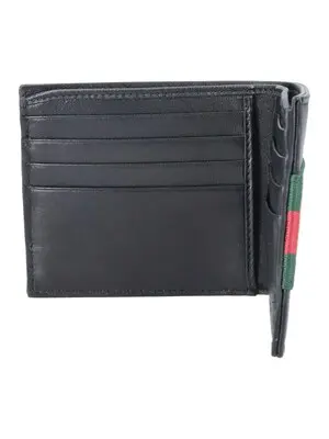 Gucci Bi-fold Wallet "web Trademark - Black