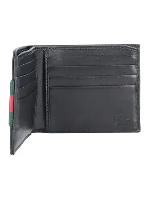 Gucci Bi-fold Wallet "web Trademark - Black