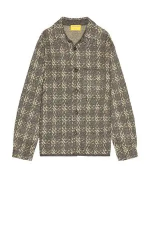 Guest In Residence Plaid Linen Blend Work Shirt