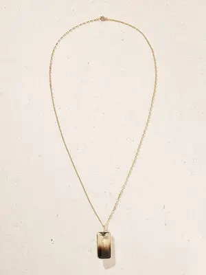 Jia Jia Jumbo 14-karat Gold Smoky Quartz Citrine Pendant Necklace