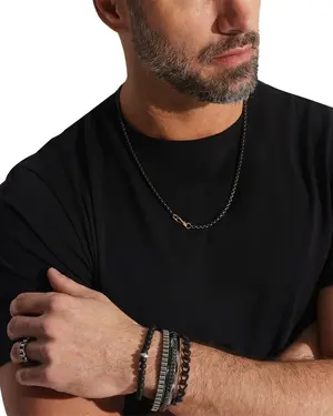 Walters Faith Sterling Garnet Chain Link Necklace
