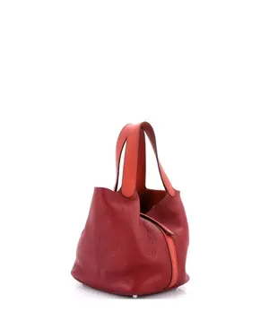 Hermès Mm Picotin Lock Bag Bicolor - Red