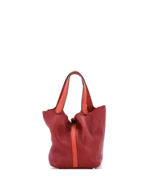 Hermès Mm Picotin Lock Bag Bicolor - Red