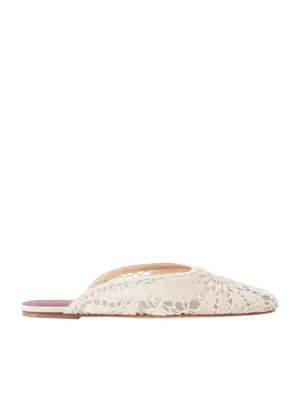 Magda Butrym Crochet Mules - Neutrals