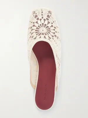 Magda Butrym Crochet Mules - Neutrals
