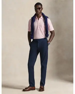Polo Ralph Lauren Standard Fit Linen Pique Polo Shirt - Pink