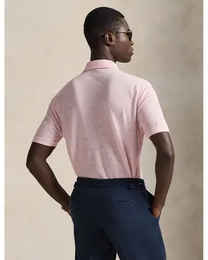 Polo Ralph Lauren Standard Fit Linen Pique Polo Shirt - Pink