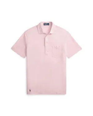 Polo Ralph Lauren Standard Fit Linen Pique Polo Shirt - Pink