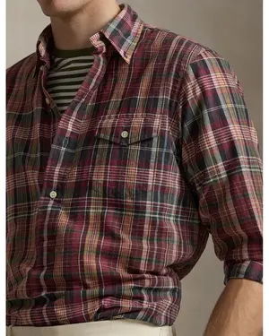 Polo Ralph Lauren Classic Fit Madras Popover Shirt
