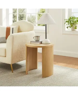 MODWAY Aspect Round Wood End Table