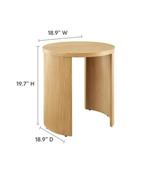 MODWAY Aspect Round Wood End Table