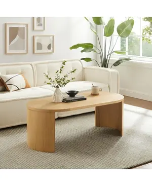 MODWAY Aspect Oval Wood Coffee Table