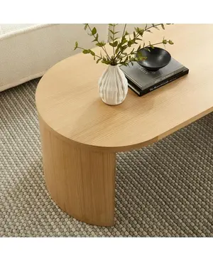 MODWAY Aspect Oval Wood Coffee Table